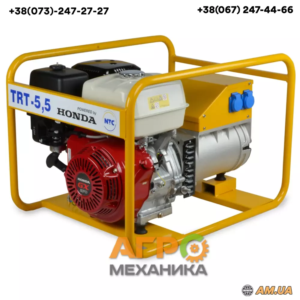 Генератор бензиновый NTC TRT-5,5 3ф 5,5кВА, Honda GX270 ціна на Am.ua